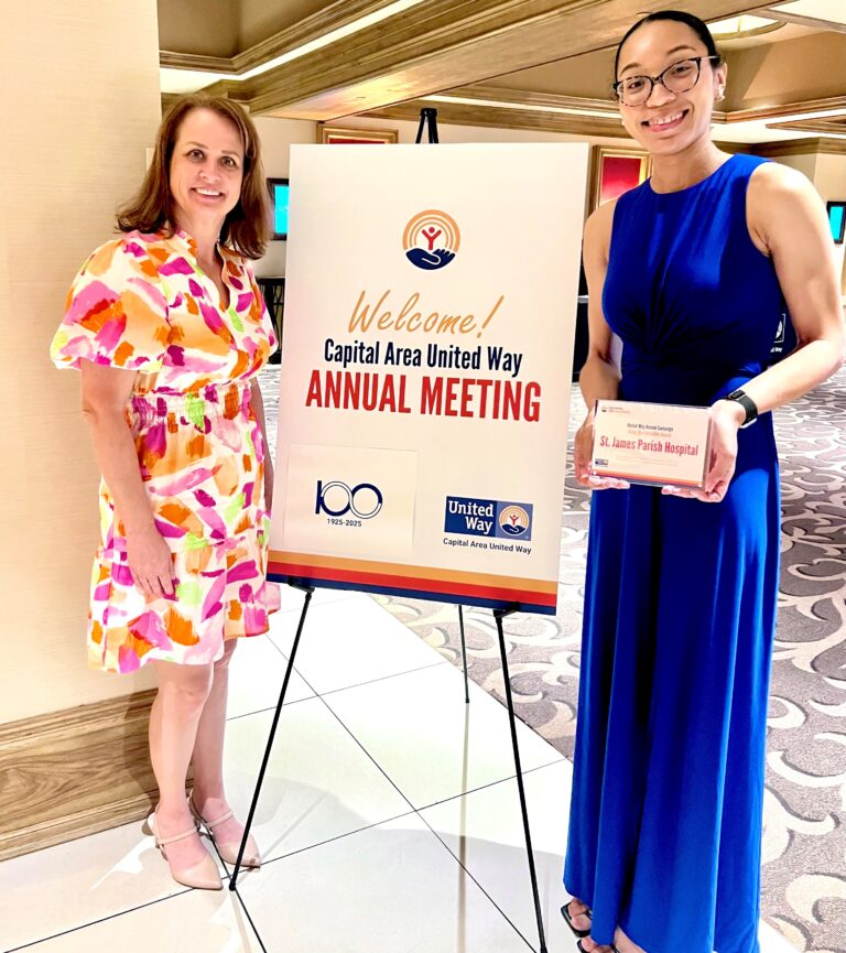 Hospital Team Earns CAUW Giving Award - St. James Parish Hospital